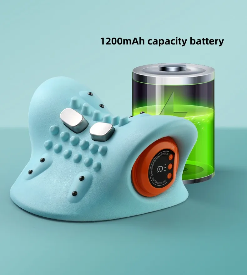 Premium Ems Cervical Neck Massager Pillow With Heated And Vibration ...