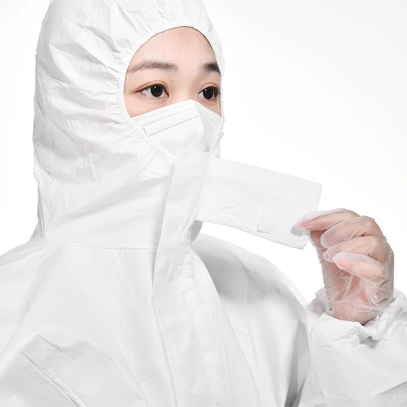 Cheap Dupont Fabric Hazmat Suit Sms Ppe Microporous Anti-static ...