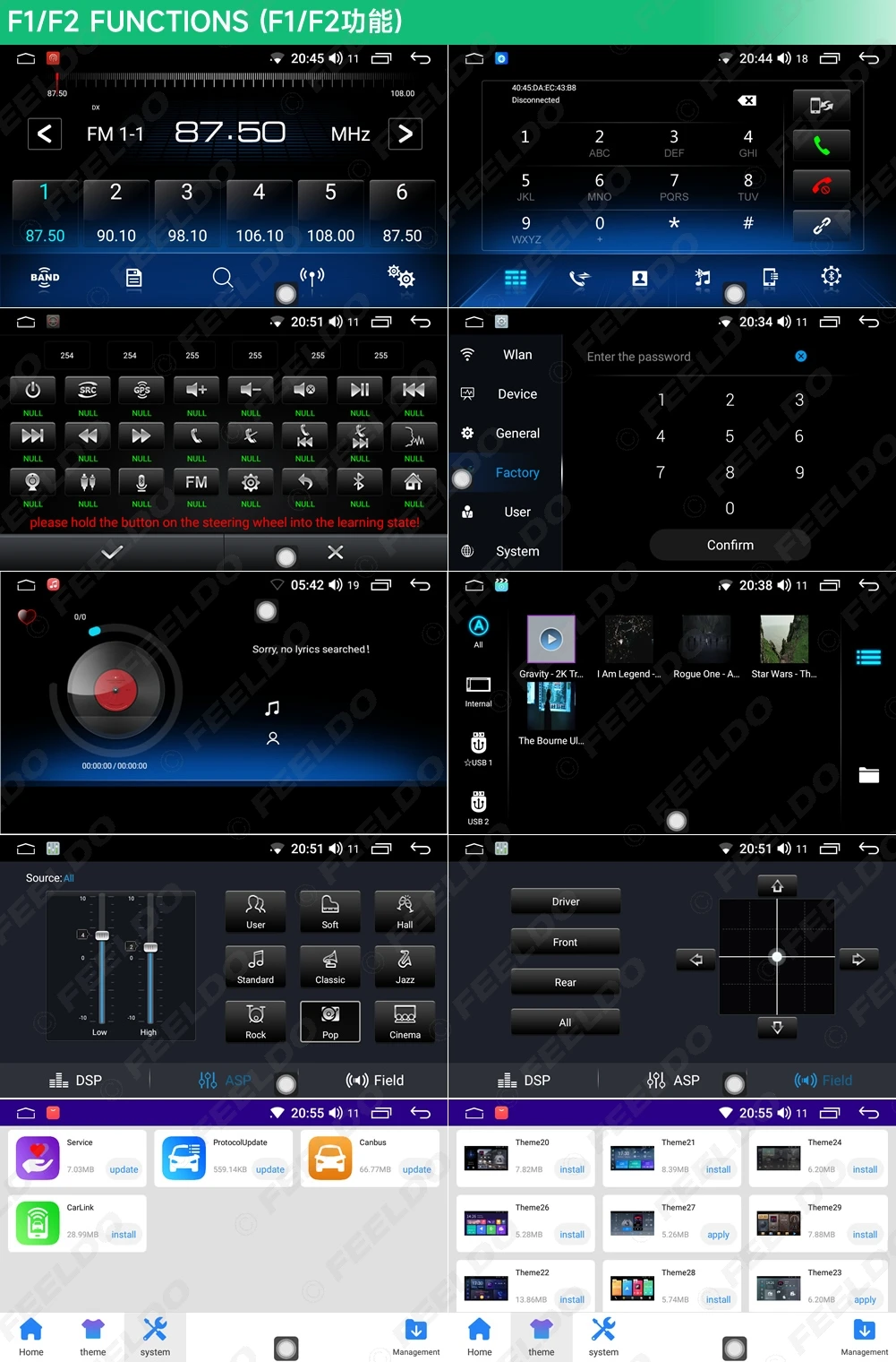 10" Universal Big Screen Android Car Multimedia Head Unit Navigation ...