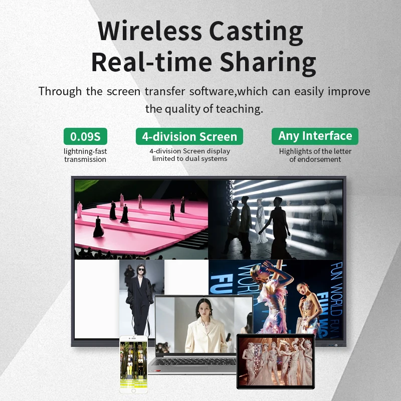 110 Inch Interactive Whiteboard With 20-point Touch 4k High-definition ...