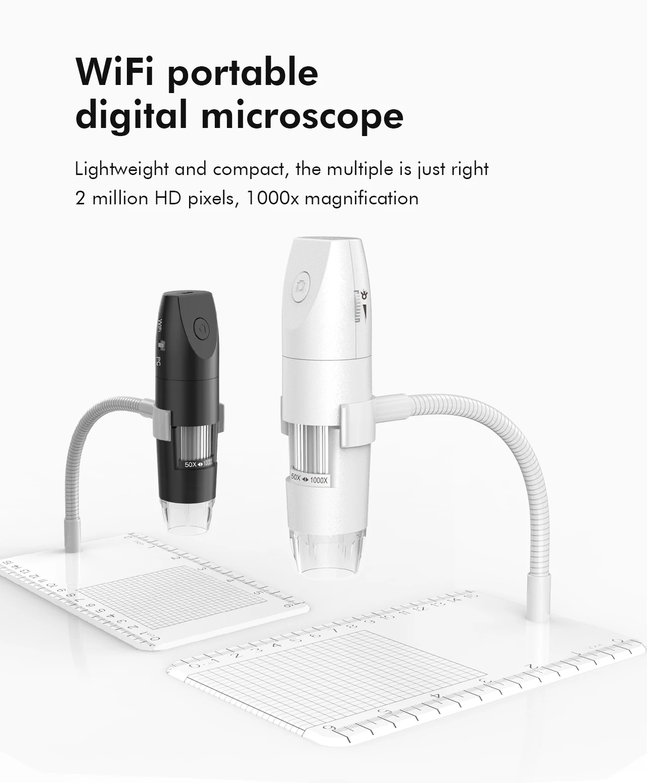 Anesok316 1000x Optical Microscope Hd 1080p Wifi Magnification ...