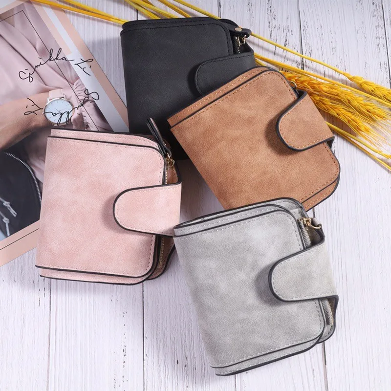 Small Short Cute Wallet For Woman Large Capacity Vintage Clutch Purse ...