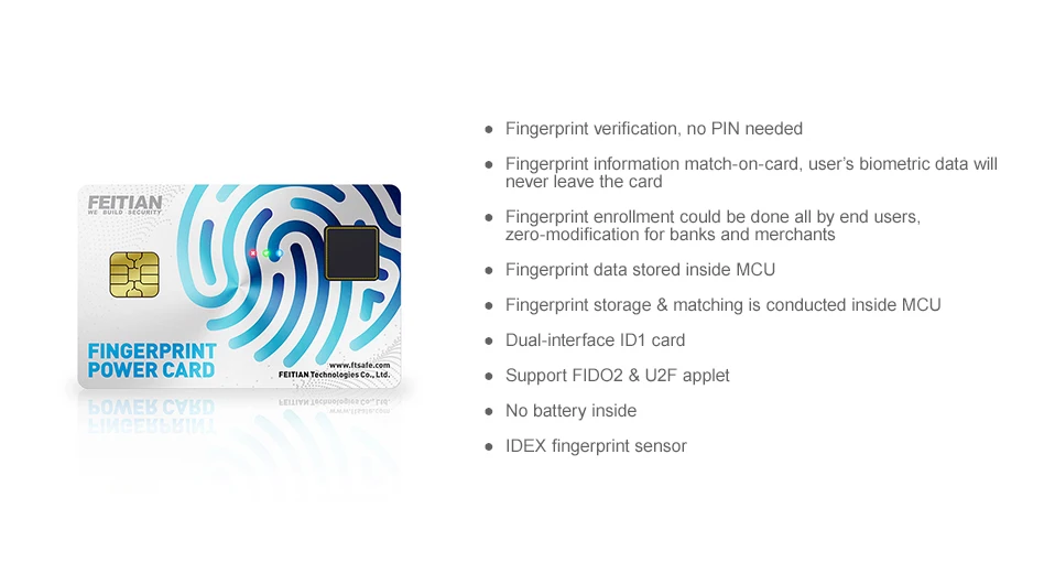 Feitian Biometric Fingerprint Access Control/payment Card