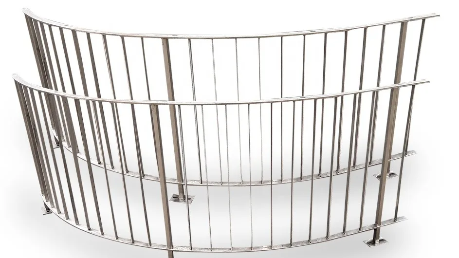 Wrought Iron Galvanized Round Tube Baluster Handrails Modern Metal ...