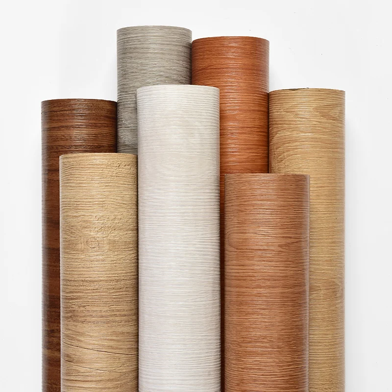 Modern Style Wood Grain Pvc Waterproof Adhesive Wallpaper Wall Paper ...