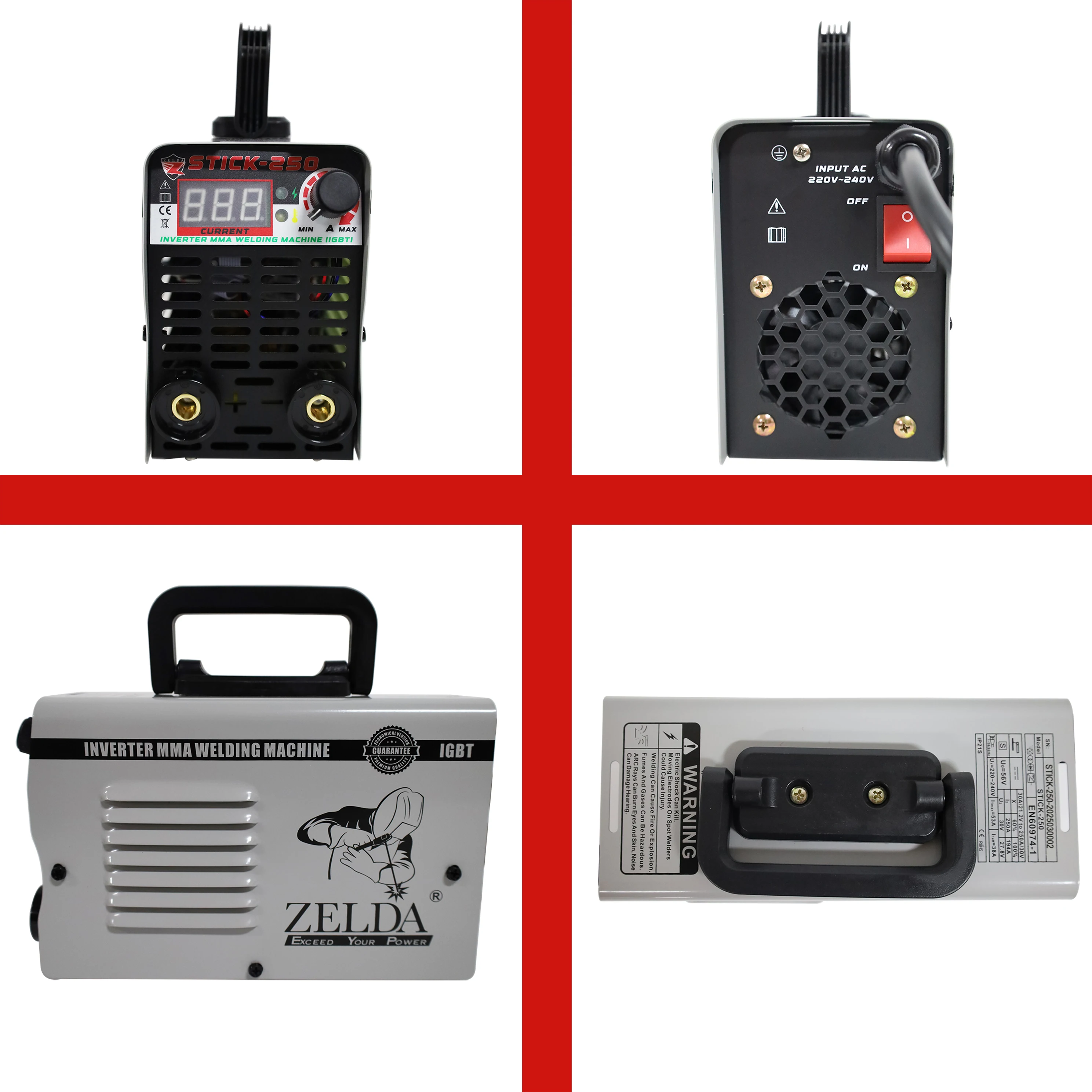 Zelda MINI Welder 220V Manual Metal Arc Welder Portable Welding Machine ...