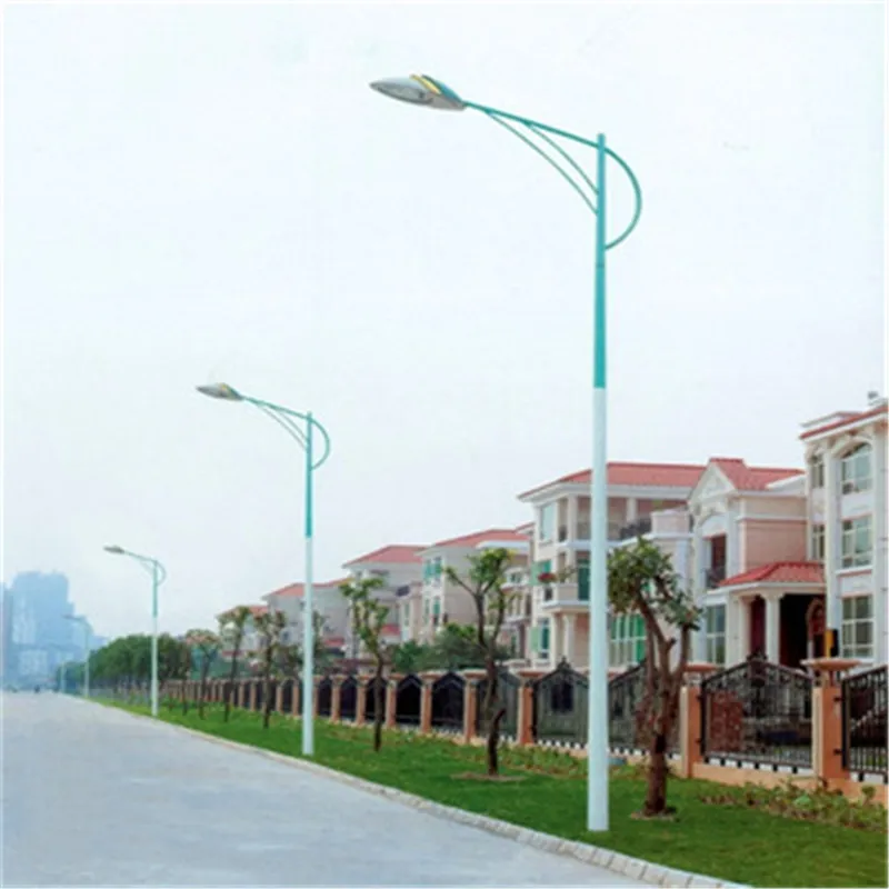 Outdoor Single Double Arm Galvanized Steel Post Traffic Street Light ...