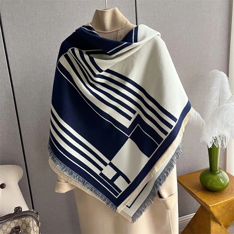 Wholesale European Style Thick Cashmere Scarf For Women Luxury Brand ...