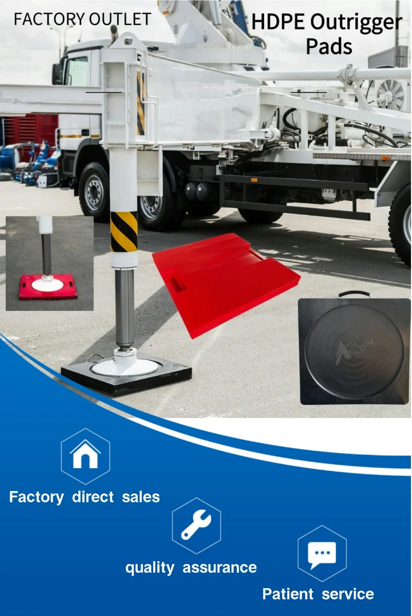 Customized UHMW-PE Crane Outrigger Pad Crane Stabiliser Pads High ...
