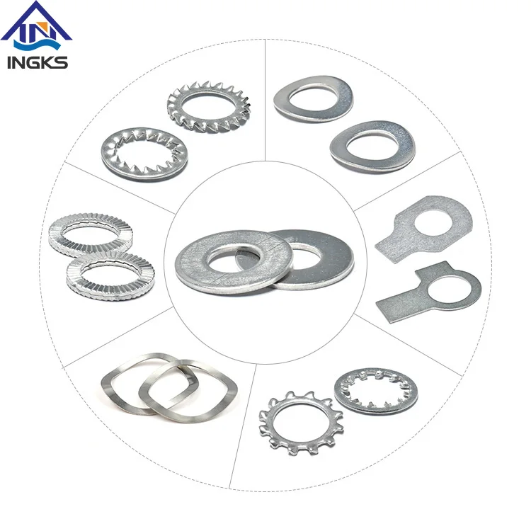Stainless Steel Din6798 M4 M6 M8 M10 Single Coil Spring Star Lock Washers With Square Ends - Buy ...