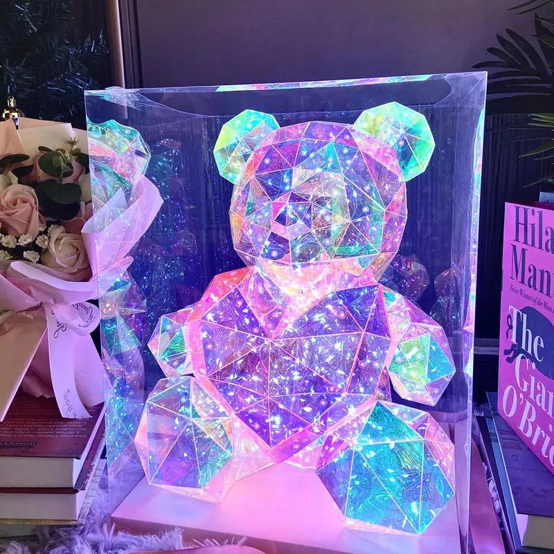 Custom LED Bear - Colorful Bear for Valentine's Day Gift
