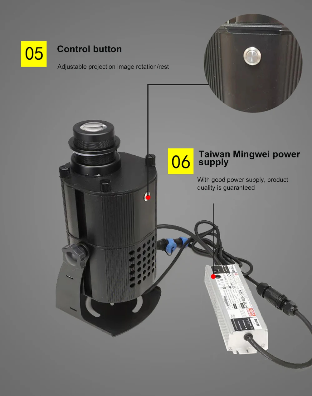 Professional Customizable Outdoor Logo Gobo Projector Light Rotating ...