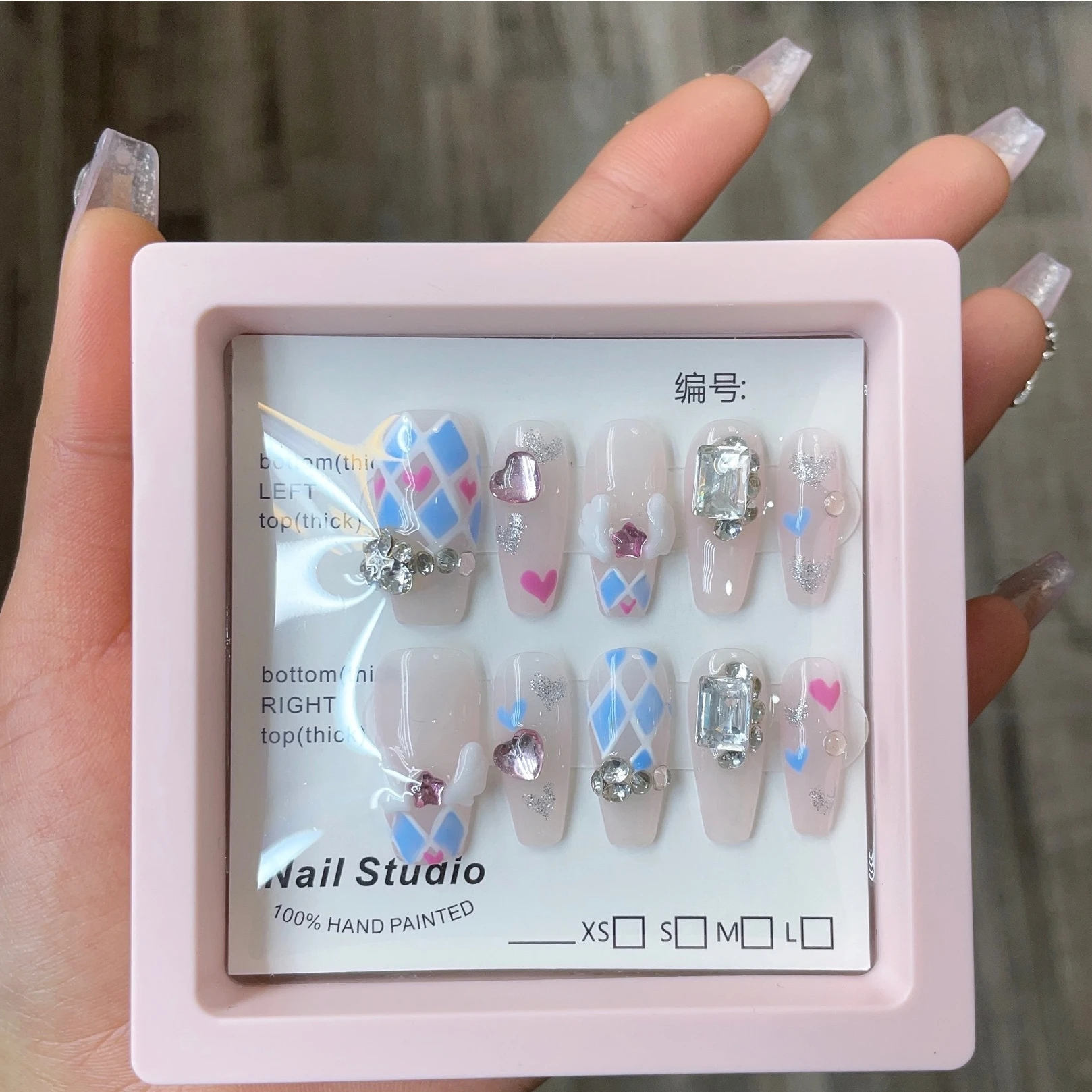 Customized Press On Nails Storage Box For Display & Oem