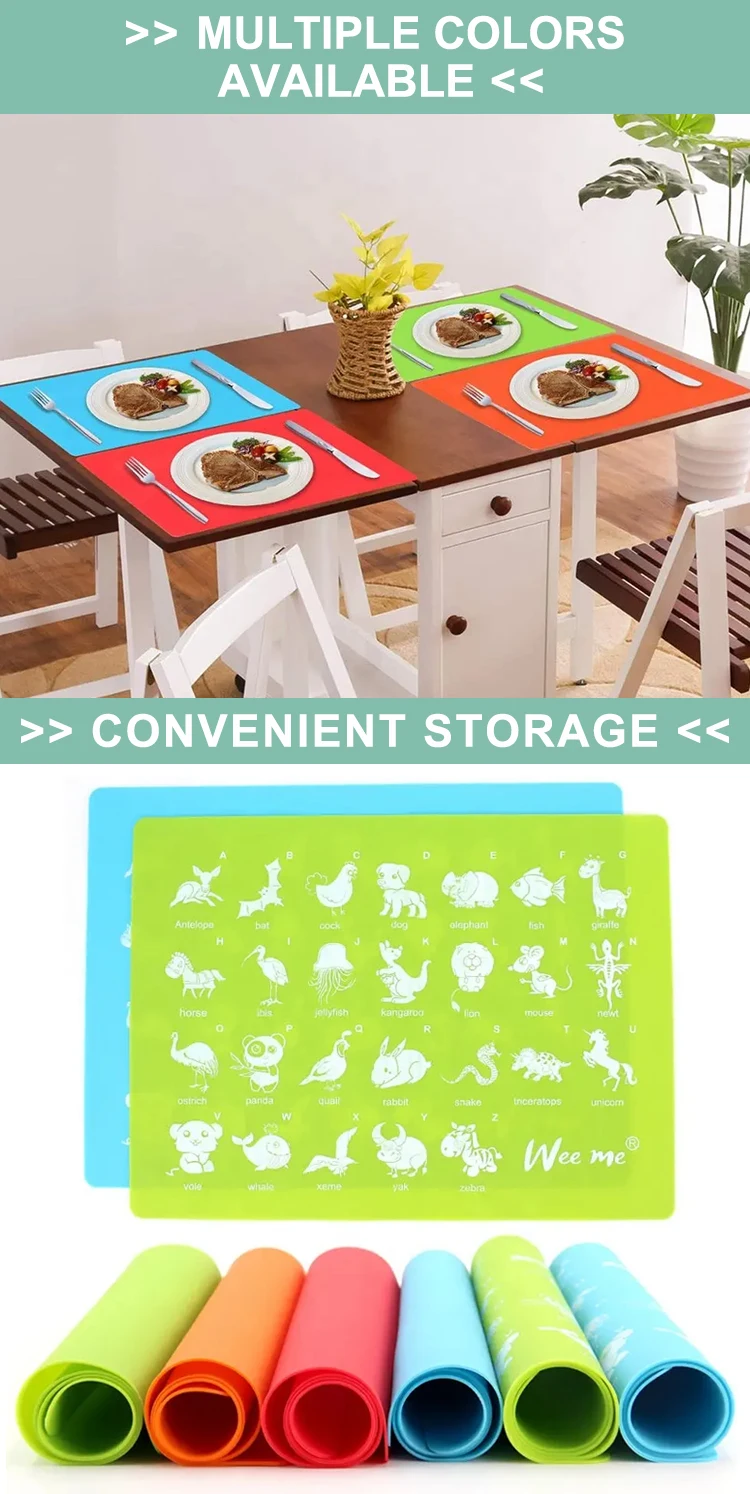 Custom Reusable BPA Free Silicone Drawing Mat - Busy Baby Mat