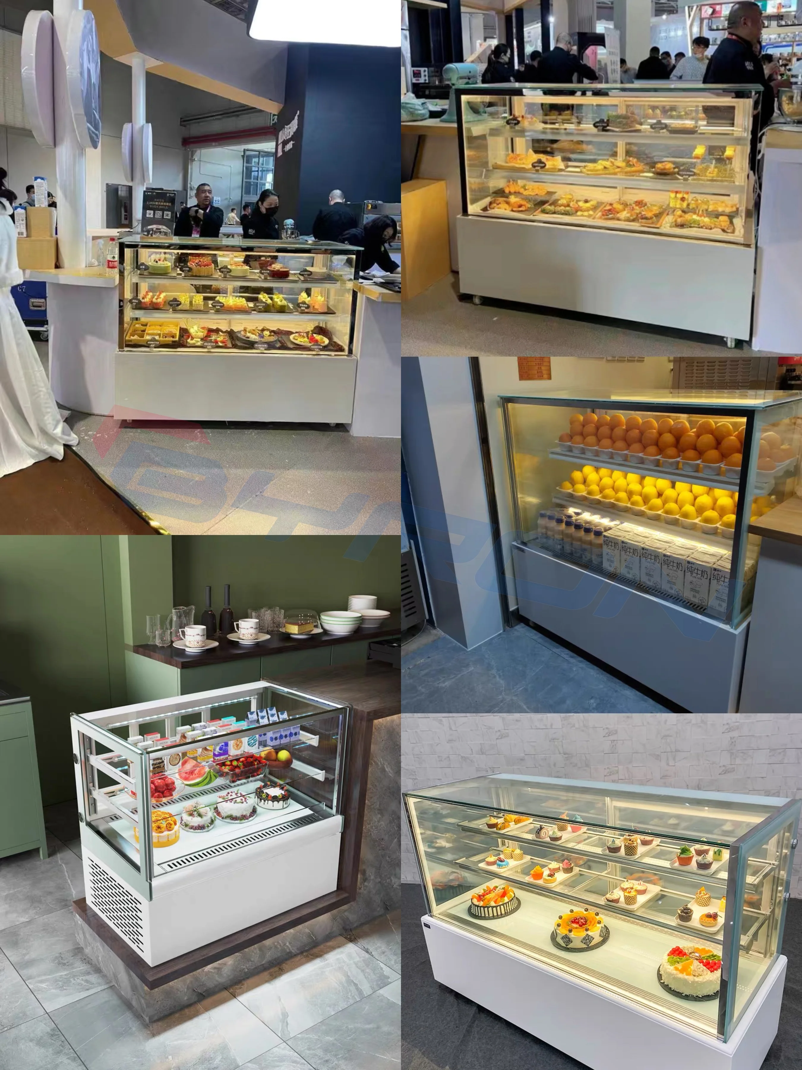 Supermarket Commercial Freezer Fridge Display Cabinet for Cake Air ...