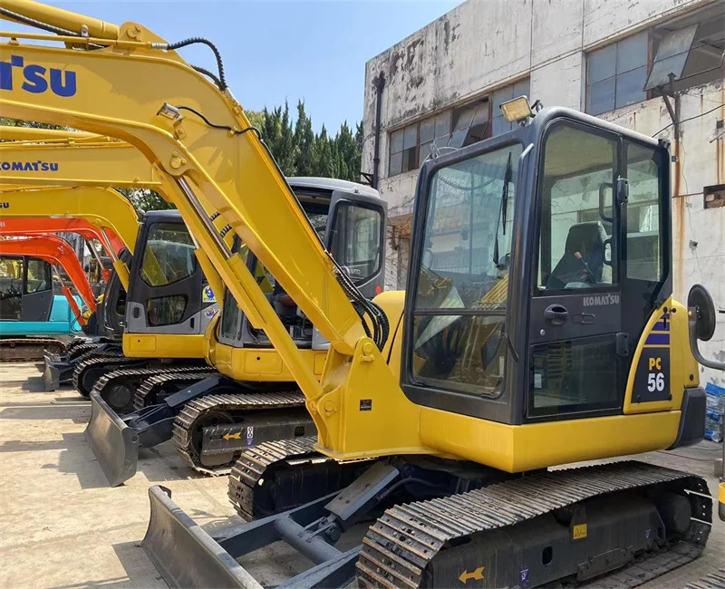Japan Original Komatsu Pc56 Used Mini Excavators 5.6 Ton Good Quality Used Crawler Mini ...