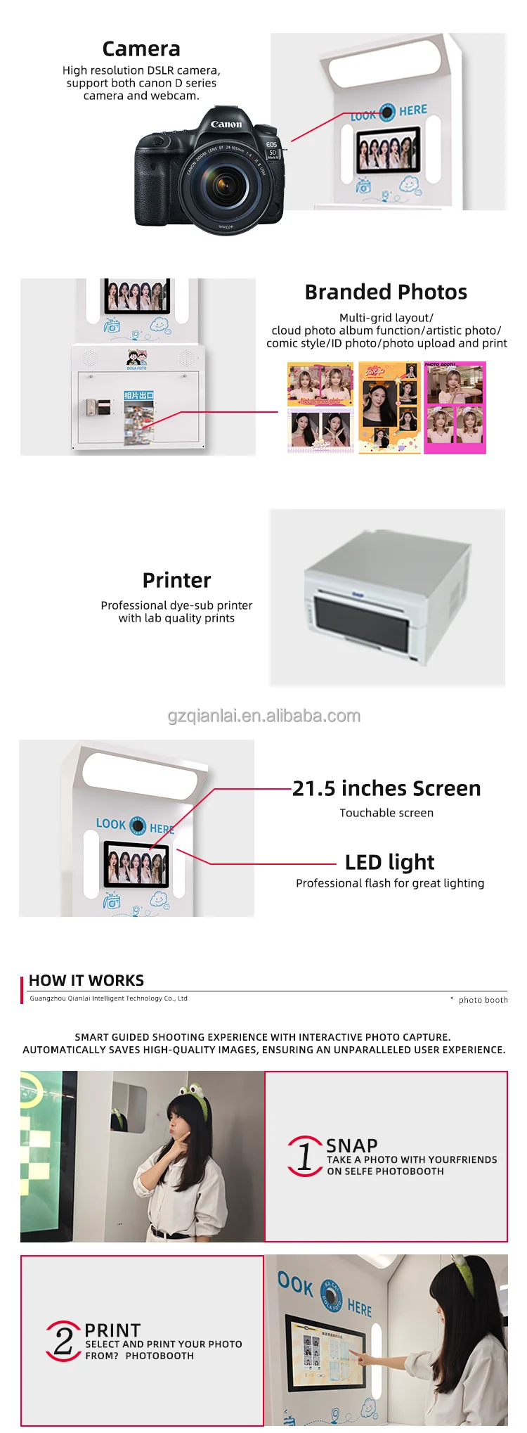 DOLA Photo Booth - Vintage Shell Vending Machine Selfie Printer