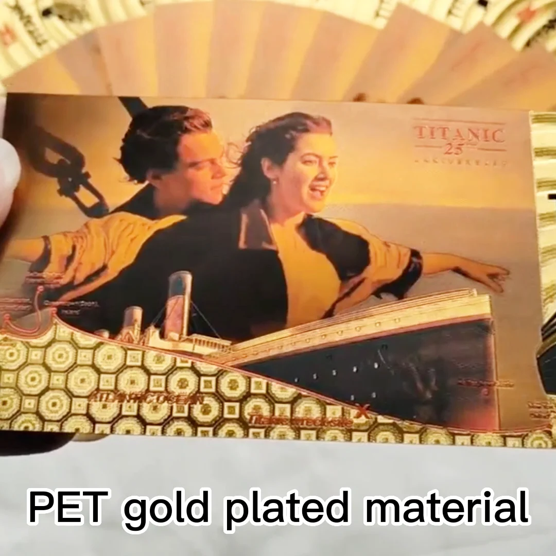 Wholesale Romantic Titanic Gold Foil Banknote Plastic Gold Plated ...
