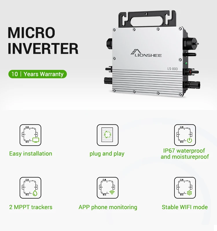 Ip67 Water Proof Mini Microinverter 600w 800w With Smart Wifi Micro ...