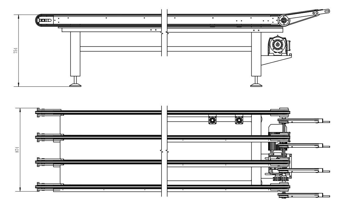 Feeding Table Chain Conveyor Belt Conveyor Roller Conveyor Feeder ...