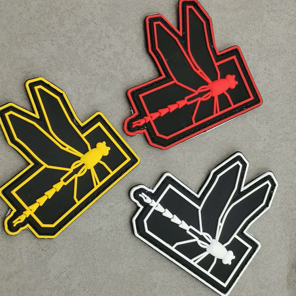 Tactical PVC Animal Dragonfly Insect Funny Pattern Patch Sew-On Bag ...