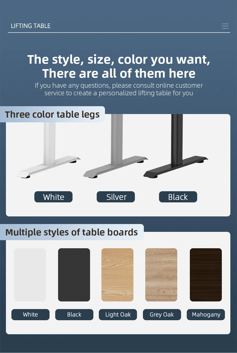 Dual Motor Office Table Motorized Adjustable Ergonomic Smart Stand up ...