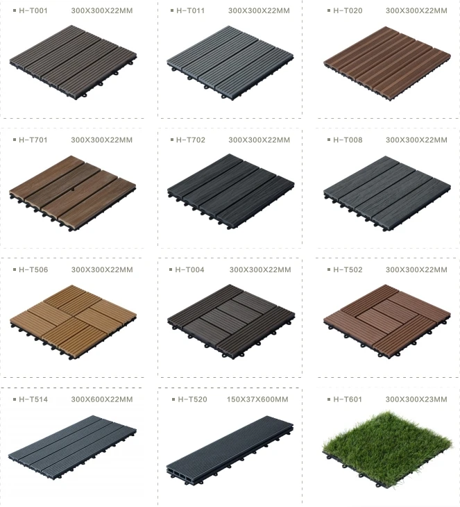 Wholesale Modern WPC Interlocking Composite DIY Decking Tile 30x30