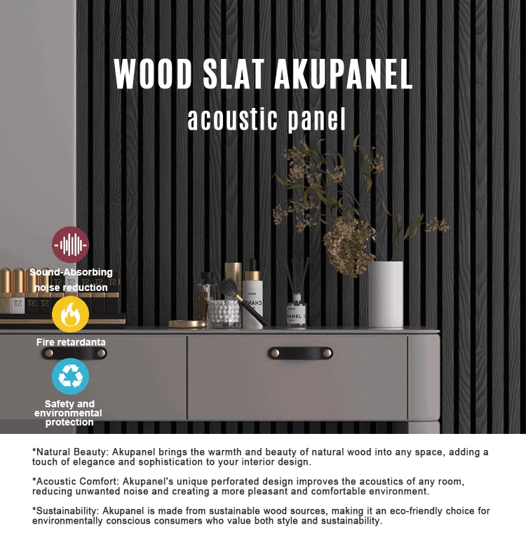 Akupanel Acoustic Slat Panel Wood Akustik Panel Wood Modern Interior ...