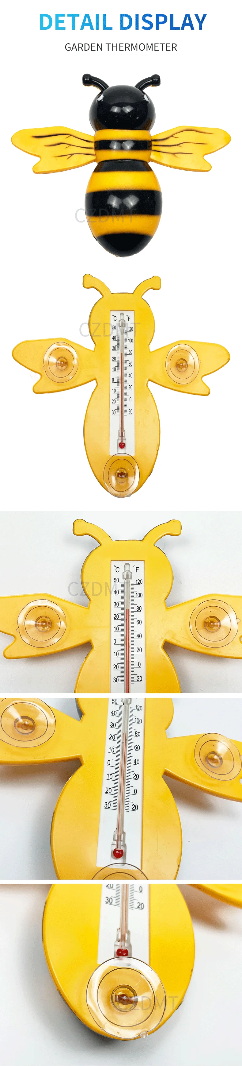 Insect Bee Shaped Thermometer - Perfect for Garden & Home