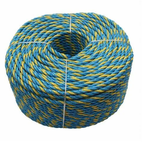 Hot Sale 6mm*400m Blue Yellow Polypropylene Cable Hauling Telstra Rope ...