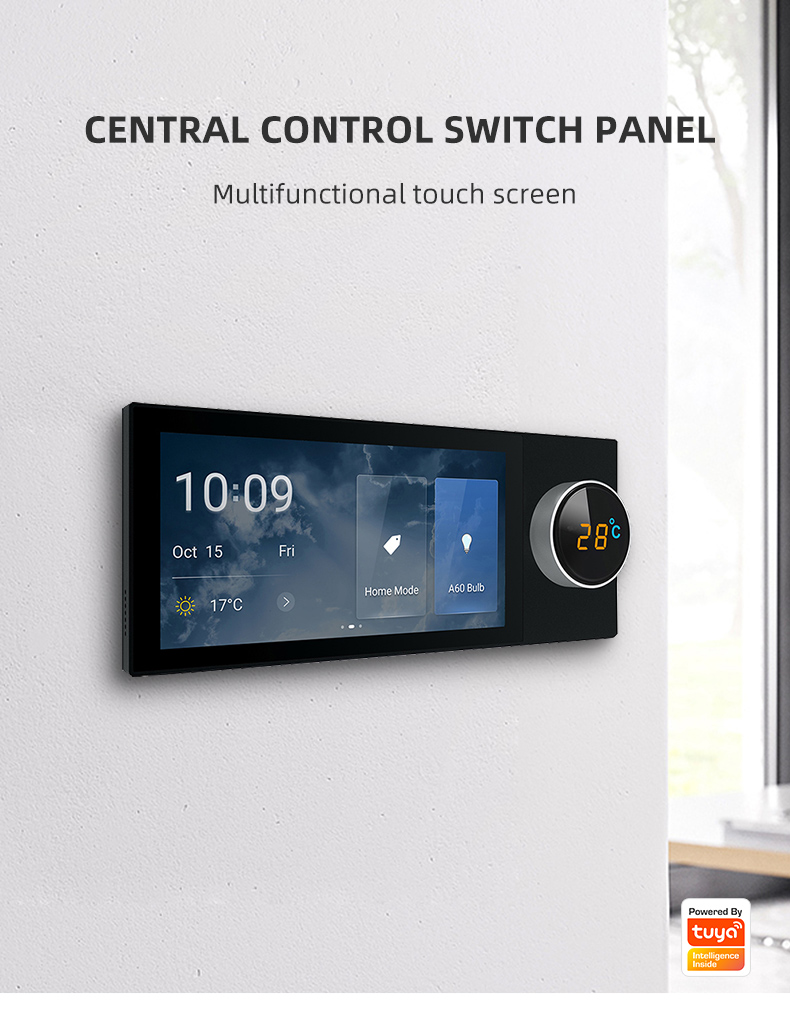 Tuya Smart Home Control System Wifi Multi-function Touch Screen Zigbee Hub Gateway Ble In-wall ...