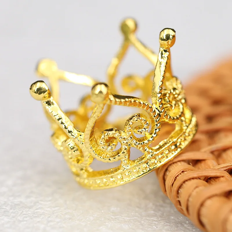 Cheapest Crystal Rhinestone Gold Metal Cake Small Crown Decorating ...
