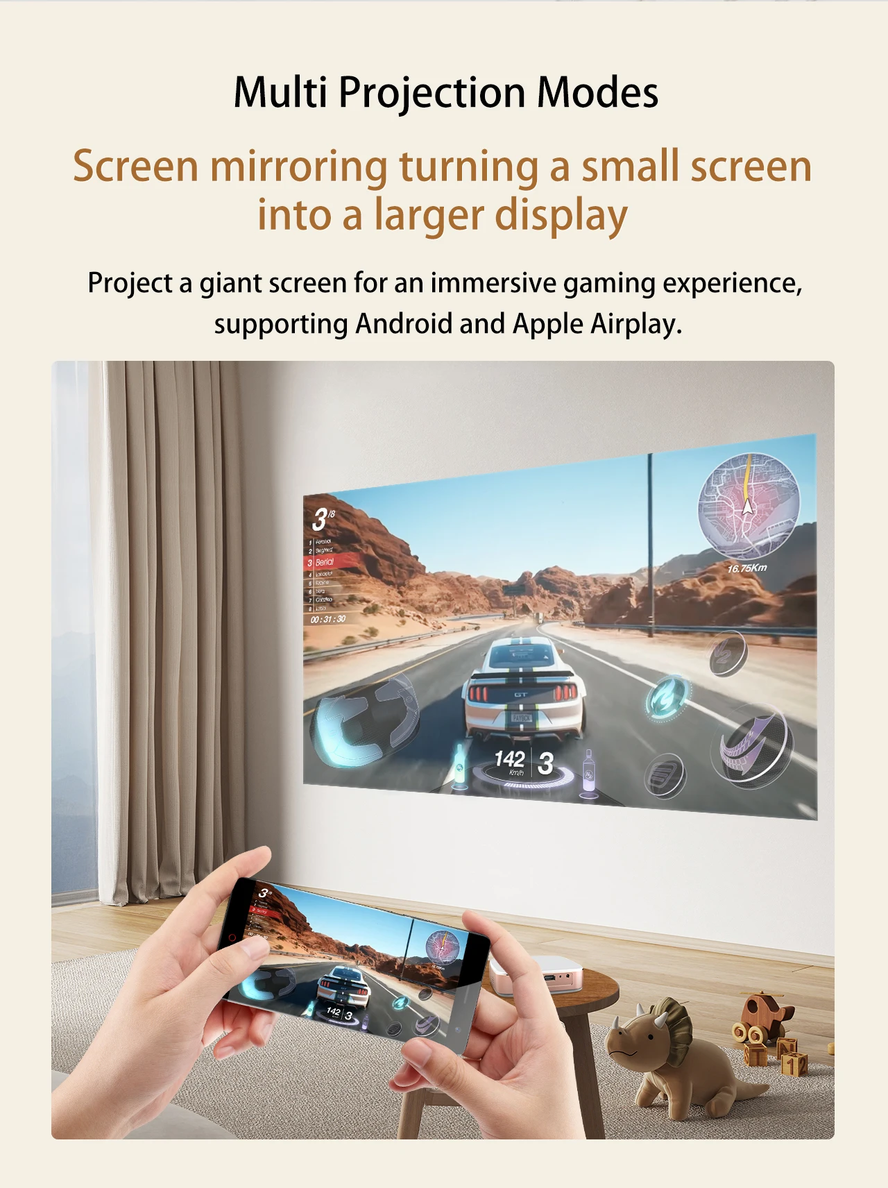 4k Pico Dlp Projector High Lumens Smart Android Beamer 1080p Video Home ...