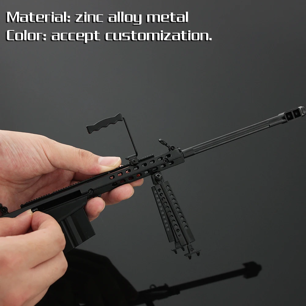 Assembly Barrett M82a1 Gun Model M4a1 Ar18 Black 1:3 Metal Model Gun ...