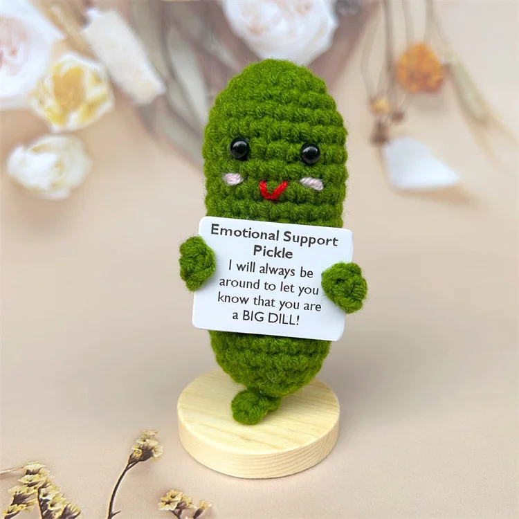 Emotional Support Pickle - Handmade Crochet Delight