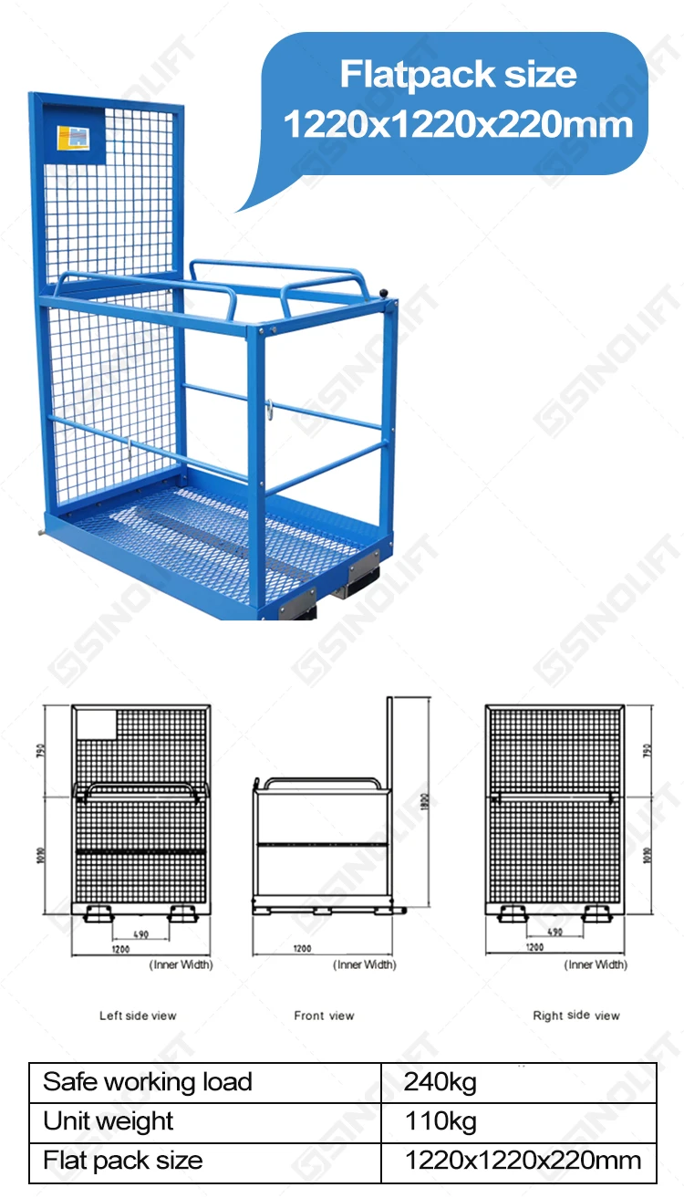 WP-F120 Forklift Manned Platform - High Strength Steel