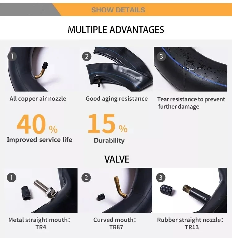 Natural Rubber And Butyl Rubber Motorcycle 3.00-17 Inner Tube - Buy ...