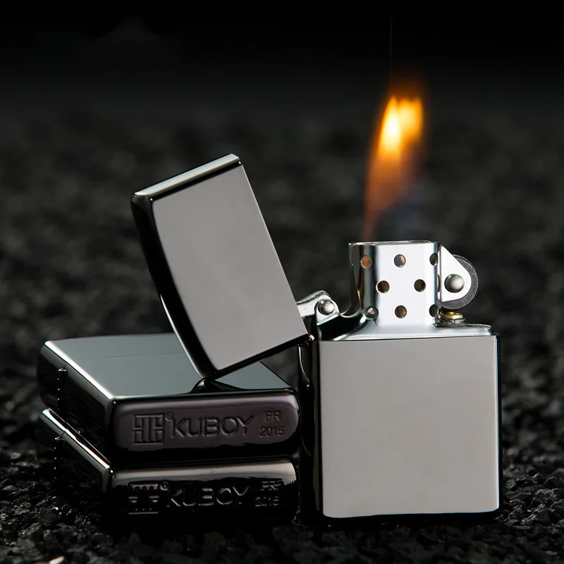 Metal High-grade Windproof Flint Grinding Wheel Lighter Personalized ...