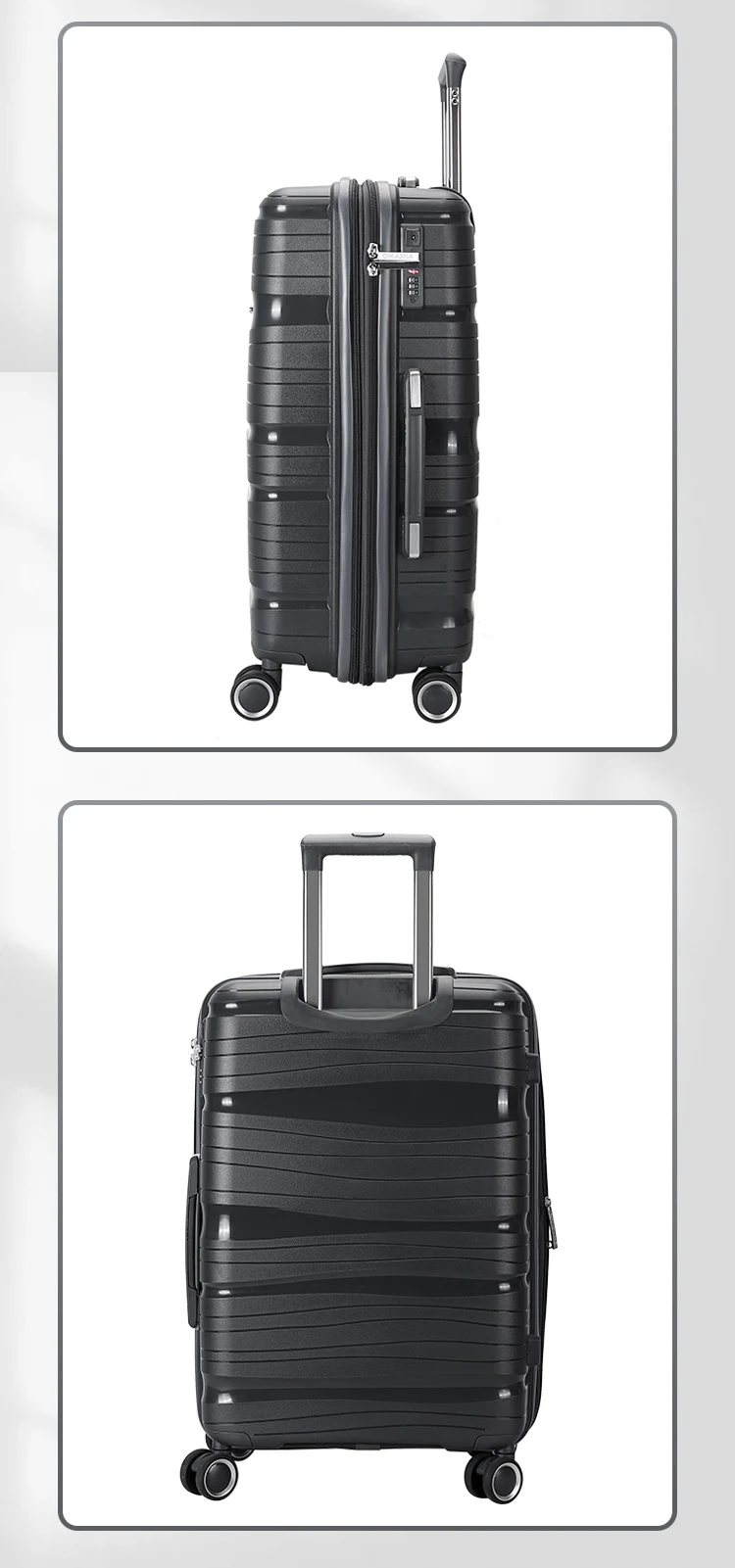 Omaska Custom Men Pp Suitcase Luggage 3 Pcs Set Spinner 20 24 28 Inch ...