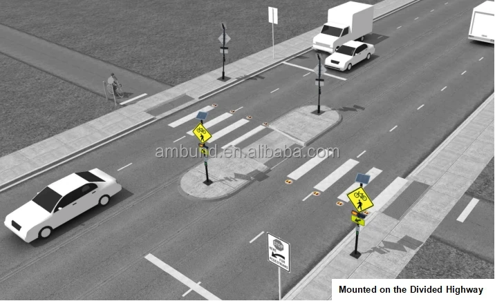 RRFB Rectangular Rapid Flashing Beacon System - USA MUTCD Standard