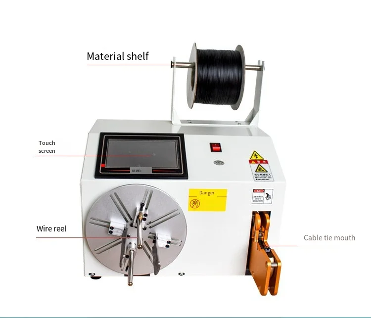 Tebak Automatic Electric Data Wire Banding Machine Power Cable Coiling ...