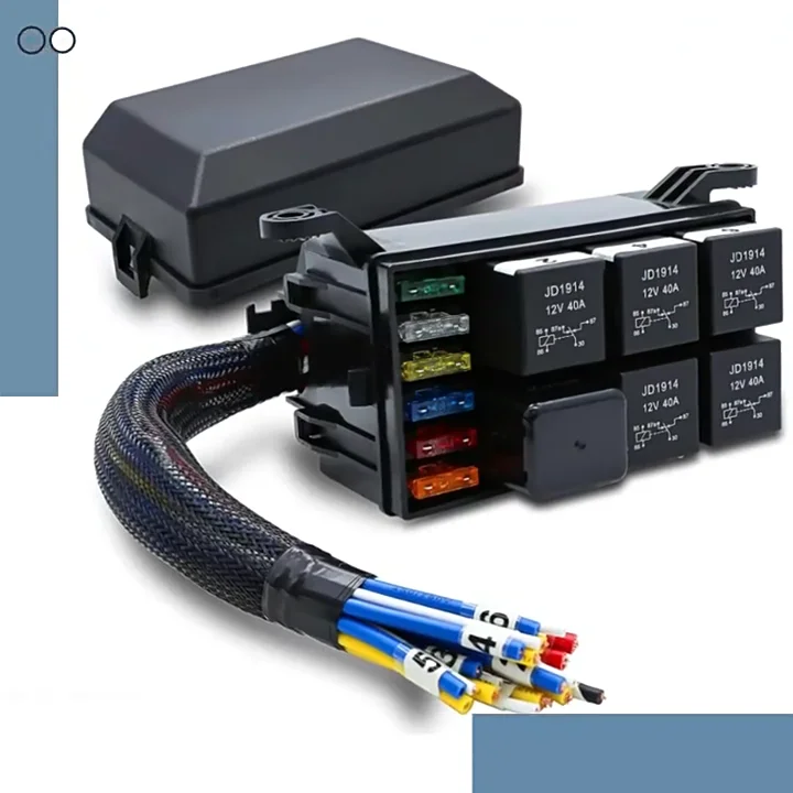 Relay And Fuse Block Box For Car Boat Marine 12v 40a 6 Way Protection ...