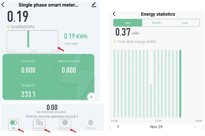Wifi Energy Meter Three Phase Tuya App Rs485 Modbus Din Rail Power ...