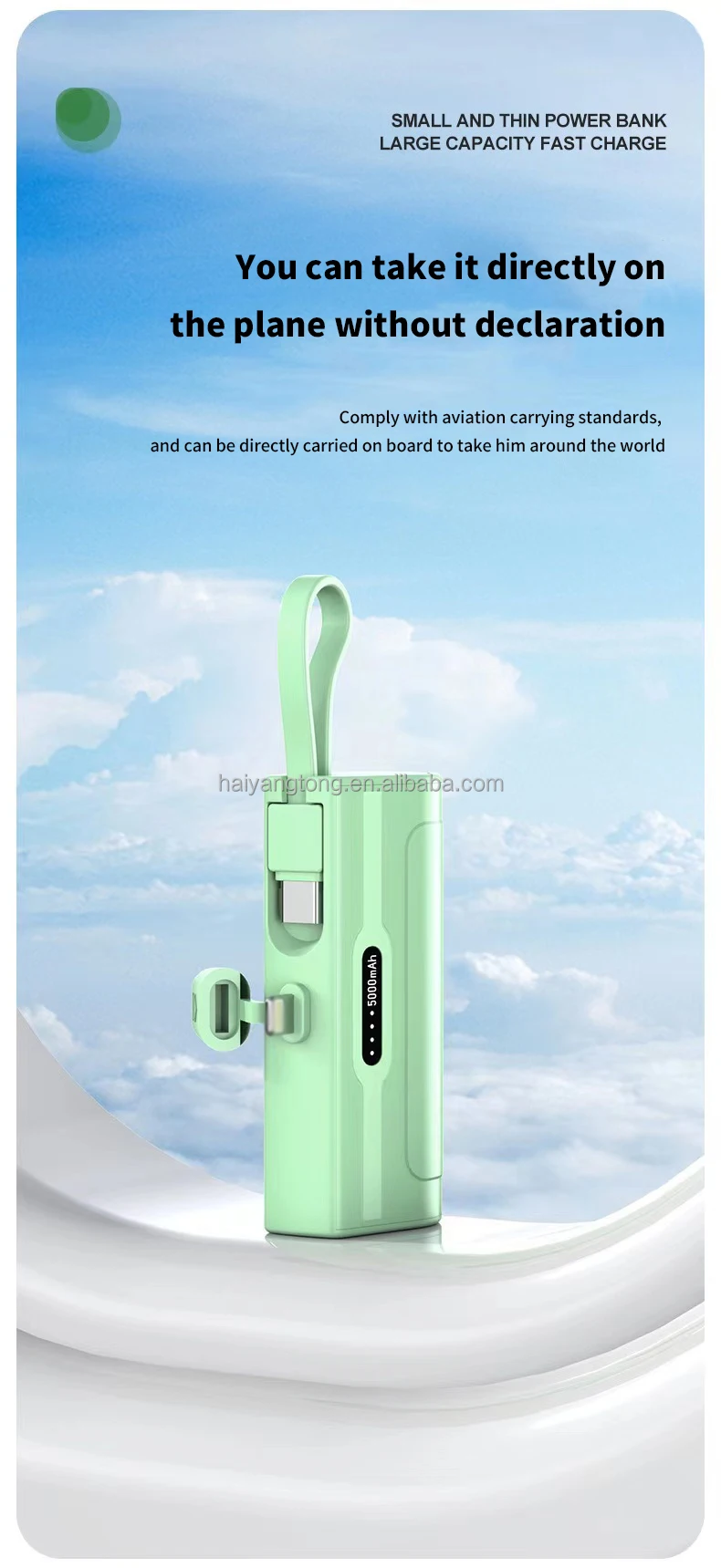 2in1 Powerbank 5000 Mah Battery Small Portable Charger Lithium Battery ...