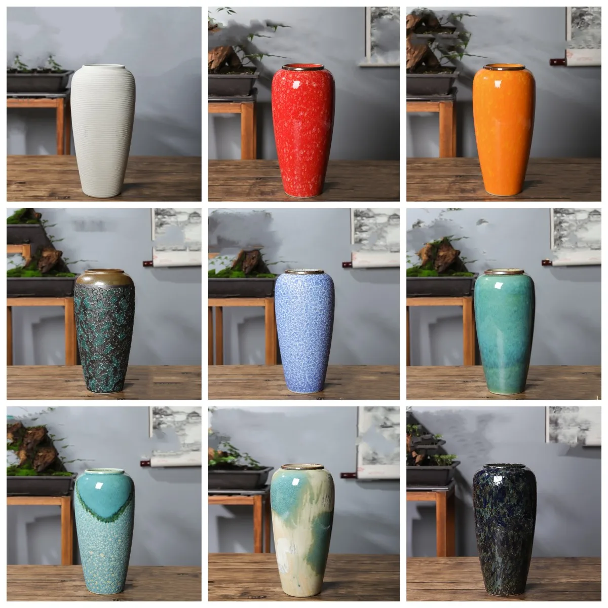Luxury Electroplated Gold Ginger Ceramic General Jar Decoration Vase ...