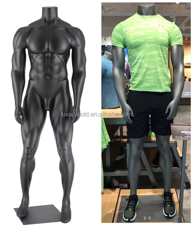 Wholesale Black Muscle Bodybuilder Male Mannequin Full Body
