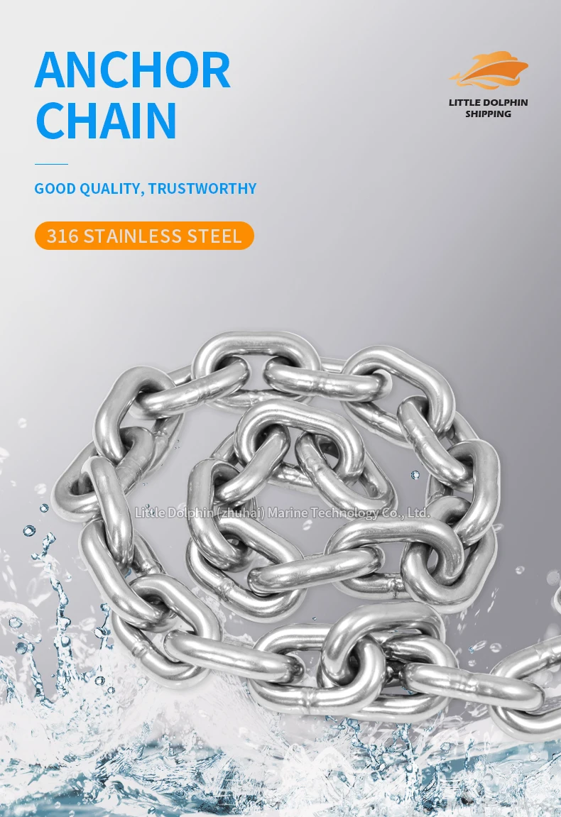 Little Dolphin Marine Hardware 316 Stainless Steel 6mm 8mm 10mm Marine Yacht Anchor Chain - Buy ...