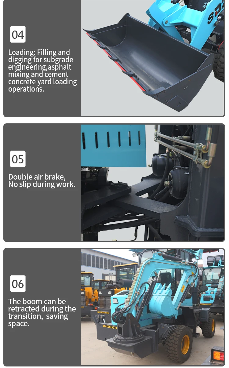 New USA Motor Loader Earth-Moving Machinery Cheap Small Mini Towable ...
