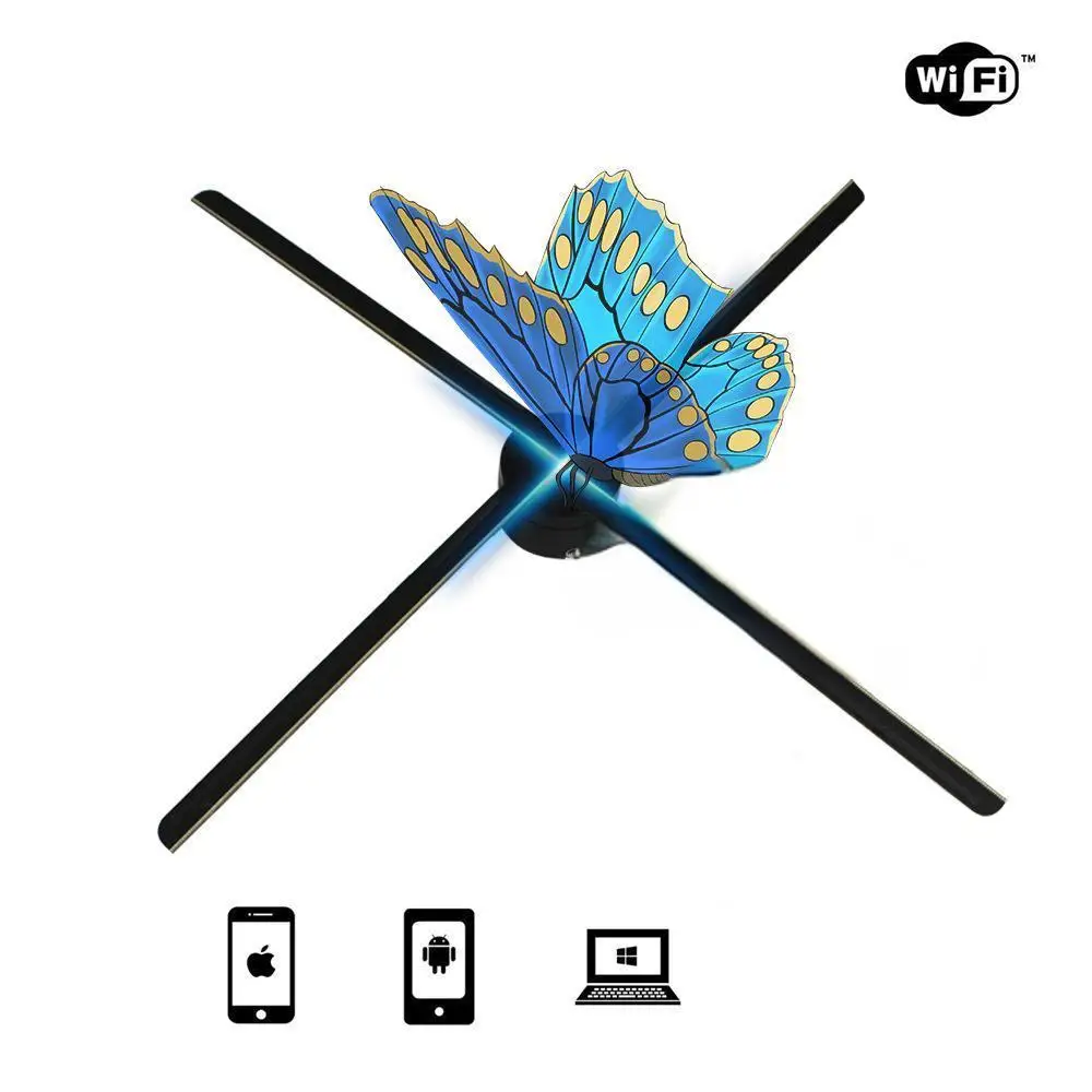 IRTECH Outdoor Holograma 3D Fan With 3D Image Holographic Led Lamps Fan ...