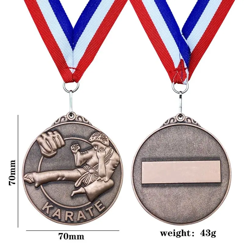 Volleyball Medals Creative Blue Band Custom Logo Gold Key Blank Metal ...